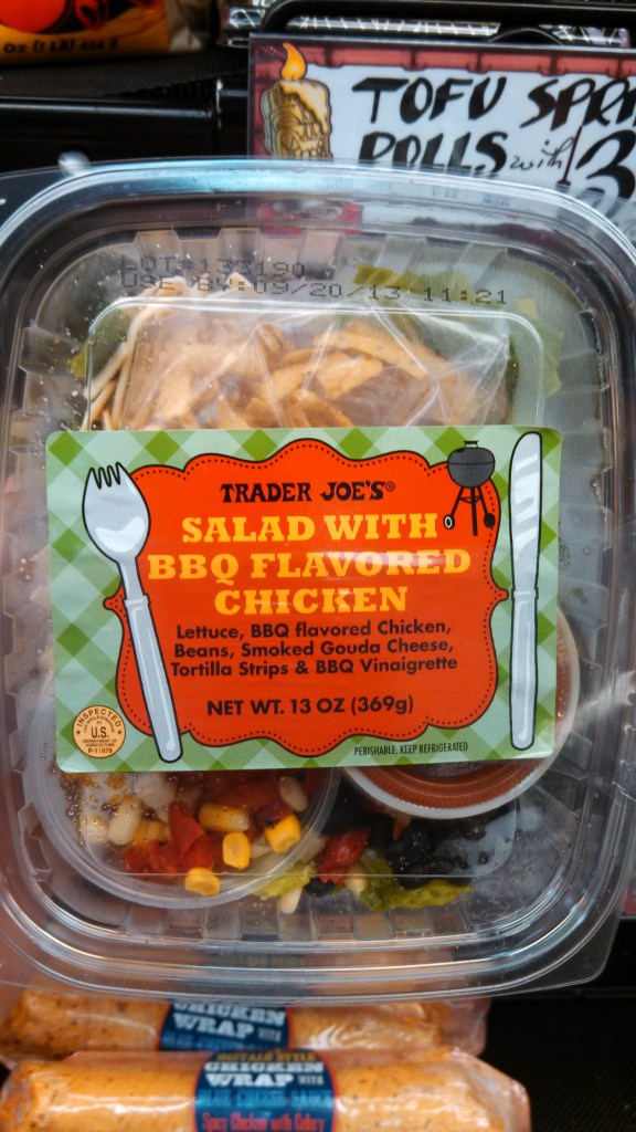 Trader Joe’s Salad with BBQ Flavored Chicken | Eating At Joes